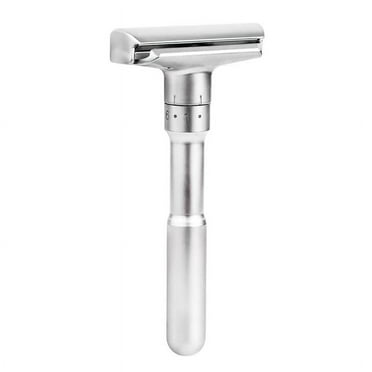 Men's Traditional Classic Double Edge Chrome Shaving Safety Razor and 5 ...