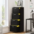 DEXTRUS 4-Drawer Office Storage Furniture, Wood File Cabinet w/Lock for ...