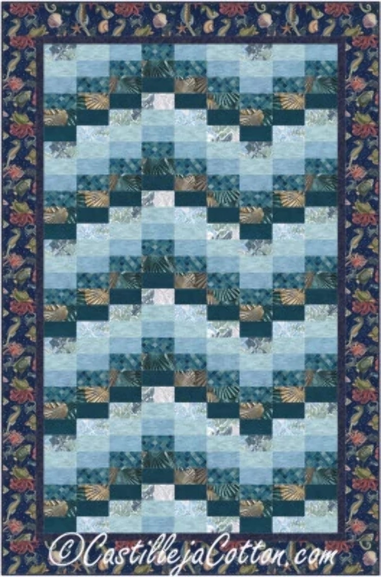 Ocean Beach Quilt Pattern - Walmart.com