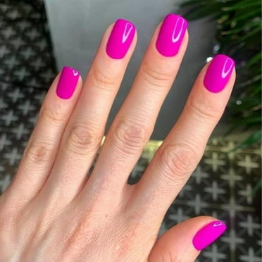 DEEHE Artificial Press On Nails Rose Red Flowers Reusable Fake Nails ...