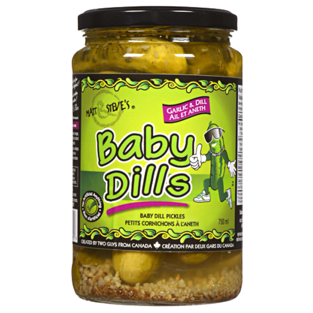 Click here for Matt & Steves Baby Dills Garlic & Dill 750 Ml prices