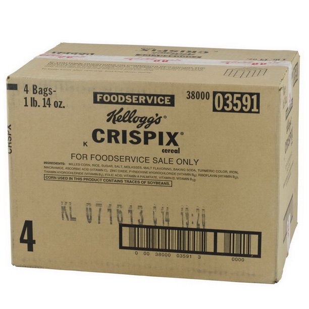 (Price/CASE)Kellogg 3800003591 Kellogg's Crispix Cereal 30oz 4Ct ...