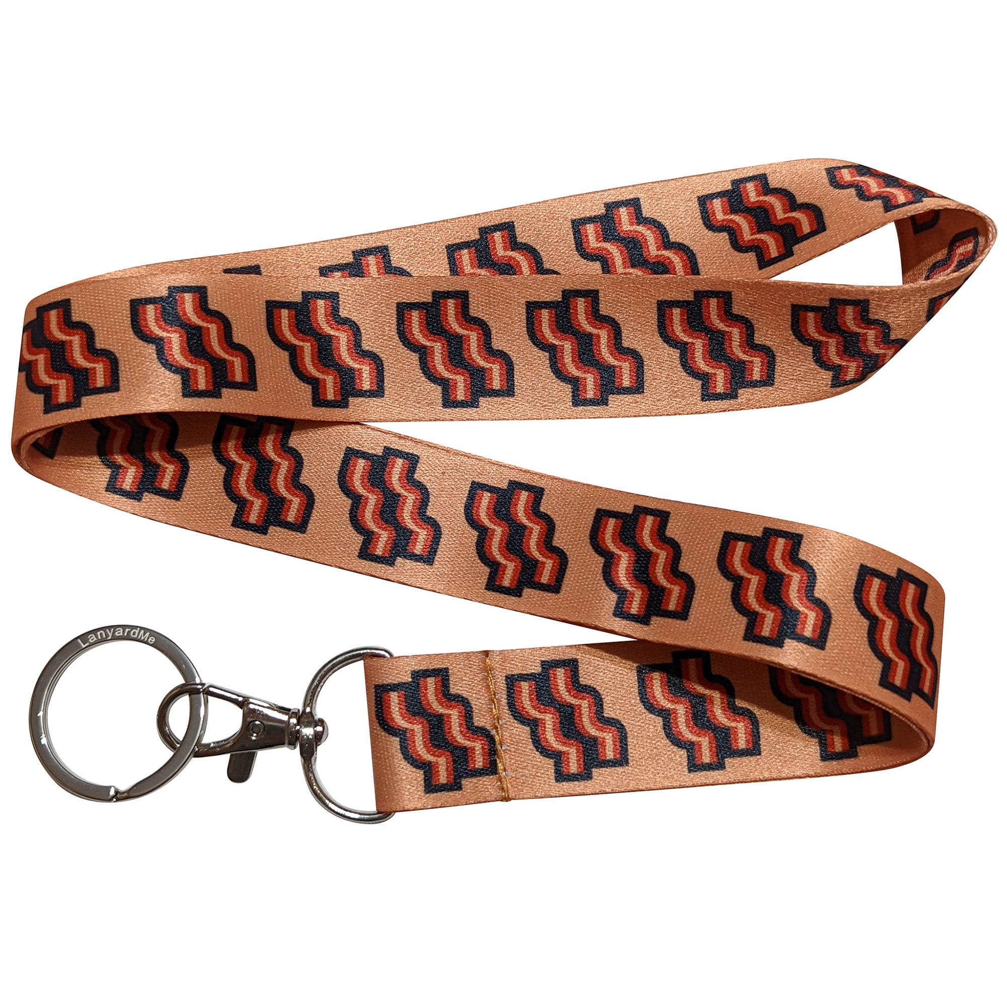 Crispy Bacon Strips Tan Keychain Lanyard - Walmart.com