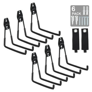 Hyper Tough Heavy Duty Steel Double-Arm Utility Hook Wall Mount Garage ...