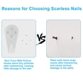 30 Pcs Picture Hanging Kit Non-Marking Hooks, Removable Hard Wall ...
