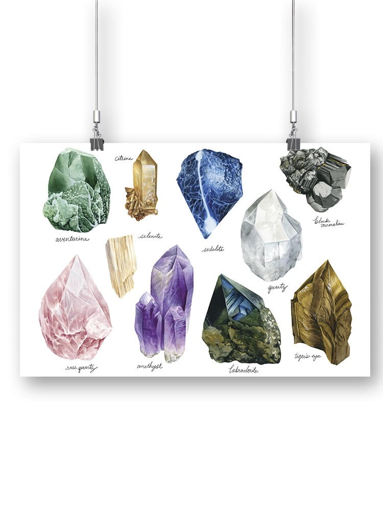 Healing Crystals Poster - Grace Popp Designs, - Walmart.com