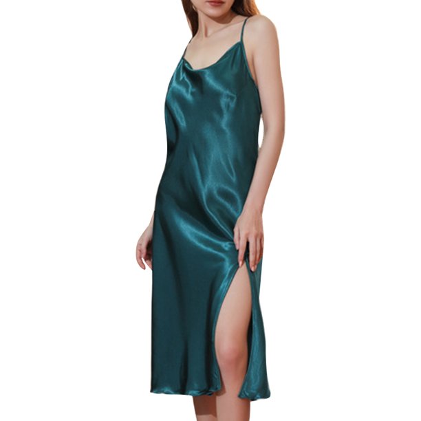 Bellella Women Nightdress Satin Sleep Dress Backless Nightgowns ...