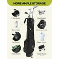 Small Golf Bag, 3 Divider Fit Up to 8 Clubs, Golf Stand Bag with Rain ...