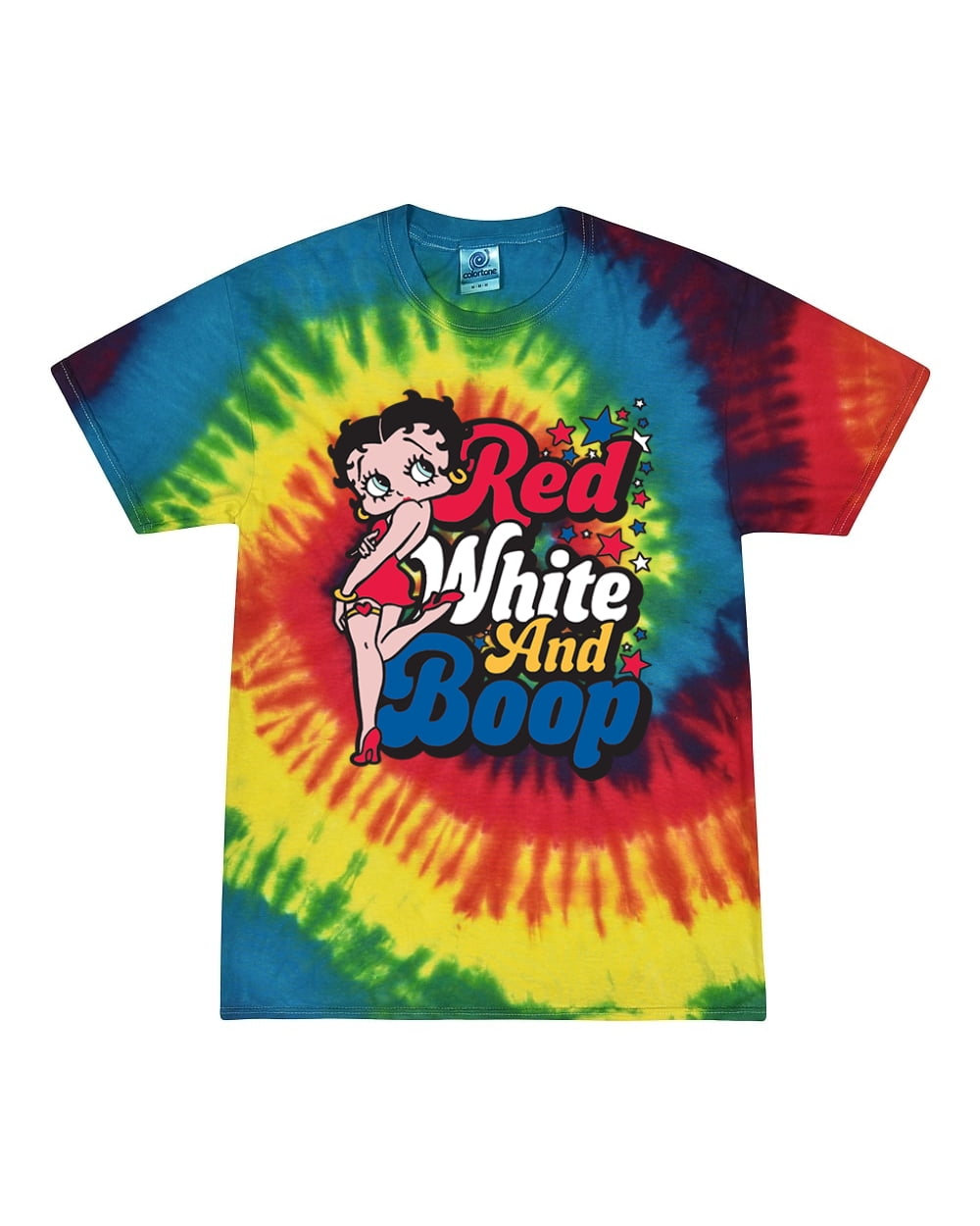 Wild Bobby Betty Boop Red White and Boop Betty Boop Tie-Dye T-Shirt ...