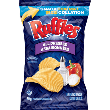 RUFFLES Potato Chips, All Dressed, Vending Chips 36x60.0 g | Walmart Canada