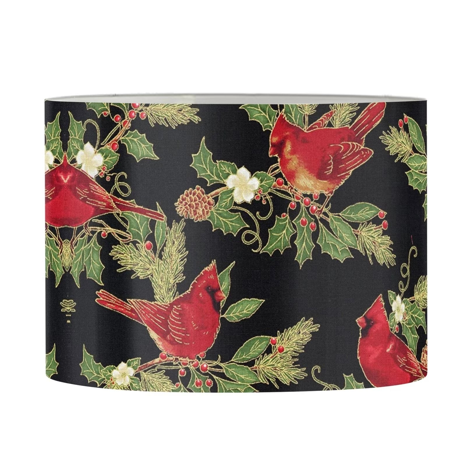 NETILGEN Christmas Pine Cardinals Lampshade, Well Constructed ...