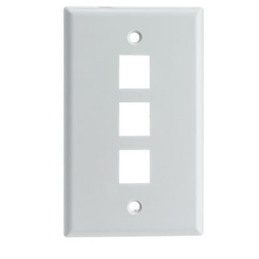 1-Gang, 1-Port Wall Plate, White - Walmart.com