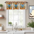 Autumn Valances for Windows, Harvest Cartoon Scerecrow Pumpkin ...