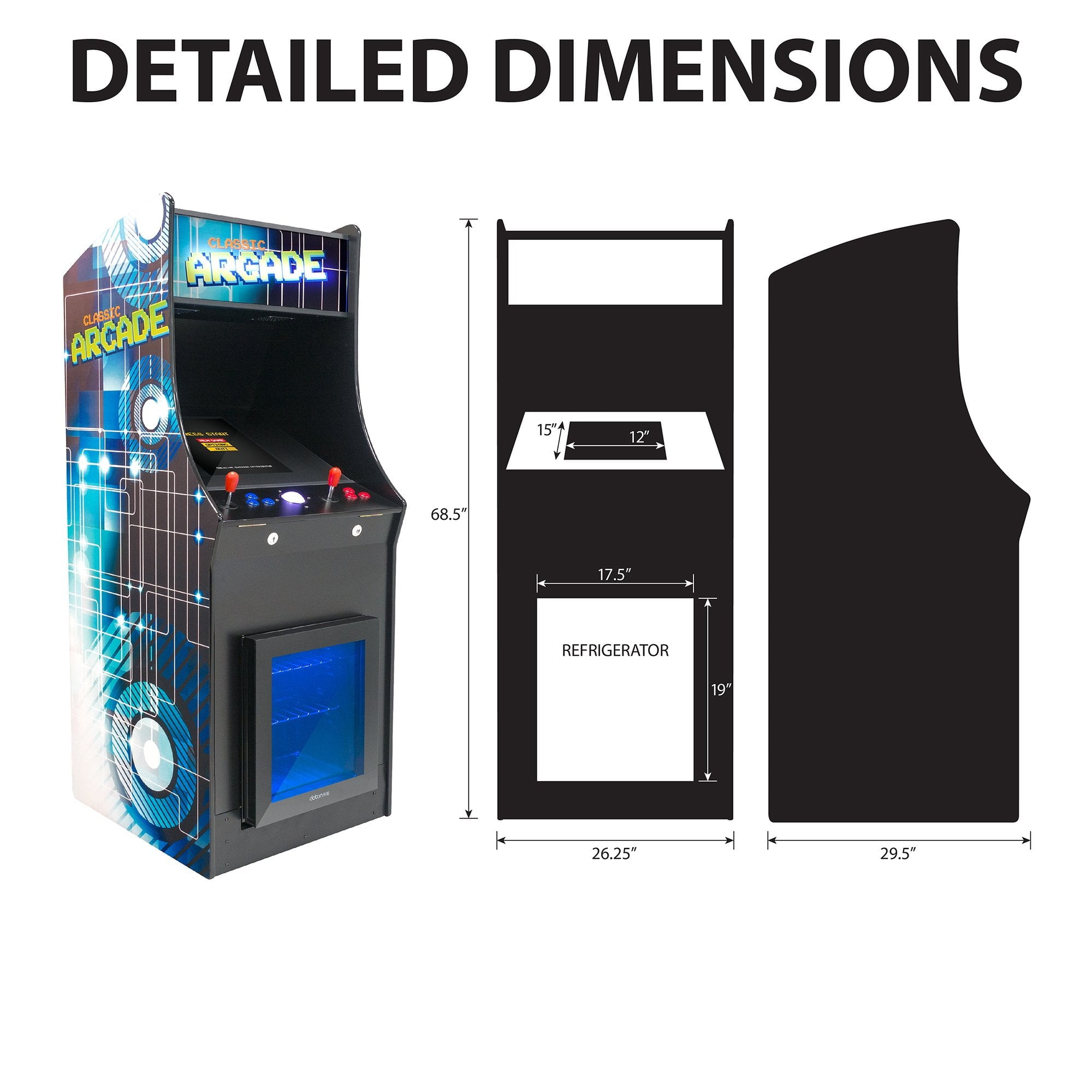 Classic Arcade Cabinet Dimensions | Cabinets Matttroy