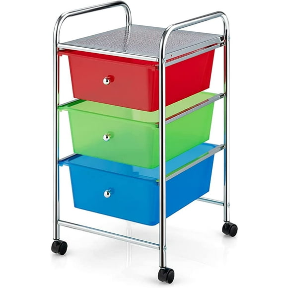 Rolling Craft Cart With Drawers