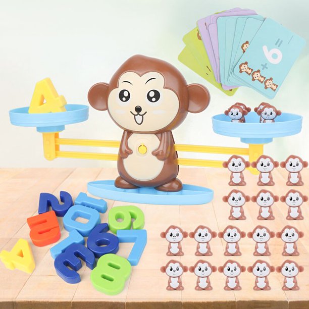 Math Toy Digital Monkey Balance Scale Educational Math Penguin ...