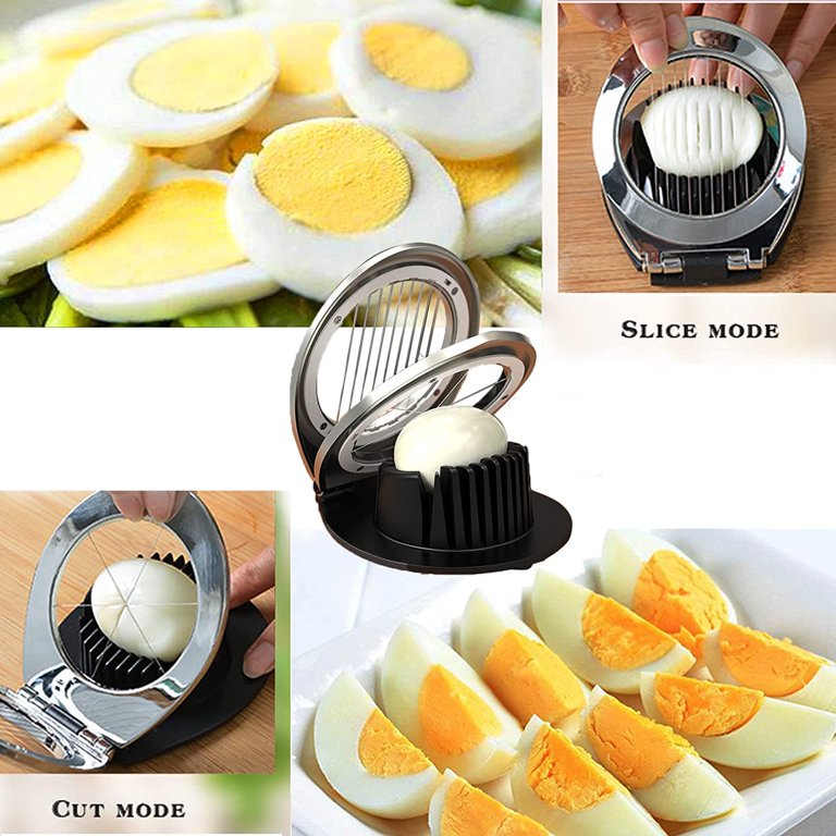 SLHZA 3 In 1 Egg Slicer,Egg Slicer For Hard Boiled Eggs,With Stainless ...