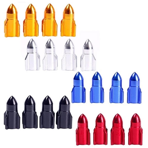 Walbest 4 Pack Tire Valve Caps, Universal Auto Car Bike Aluminum Alloy ...