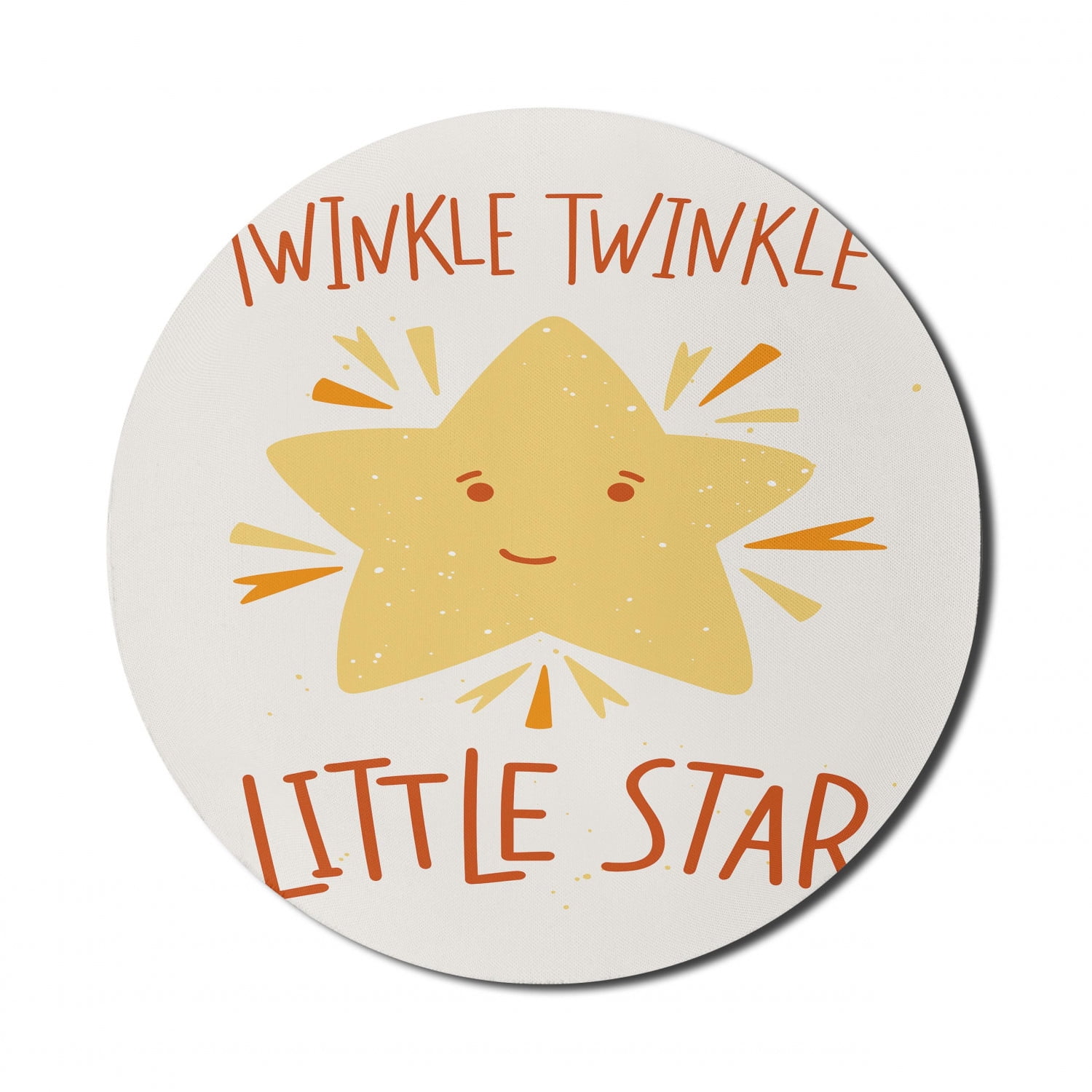 Cartoon Mouse Pad for Computers, Twinkle Little Star Phrase Happy ...