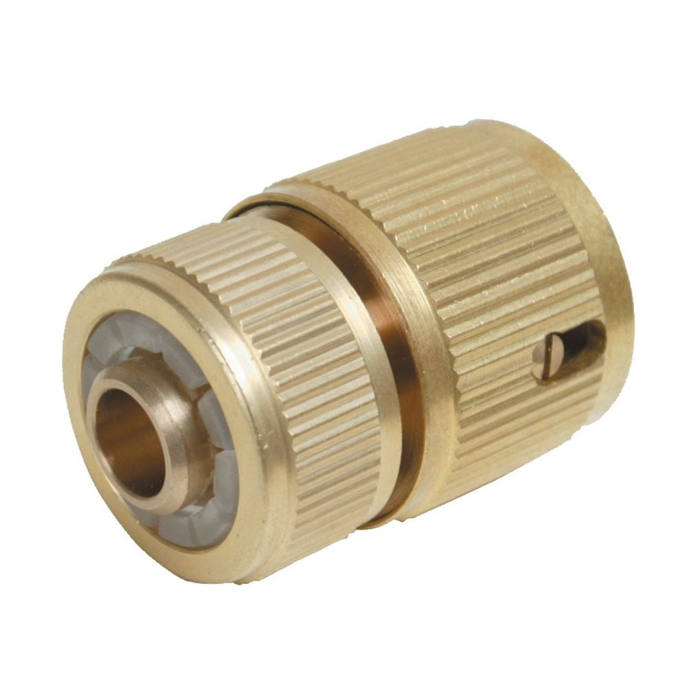 Silverline - Quick Connector Auto Stop Brass - 1/2" Female - Walmart.com