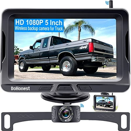 Wireless Backup Camera for Car with 5" Monitor, HD 1080P No Delay ...