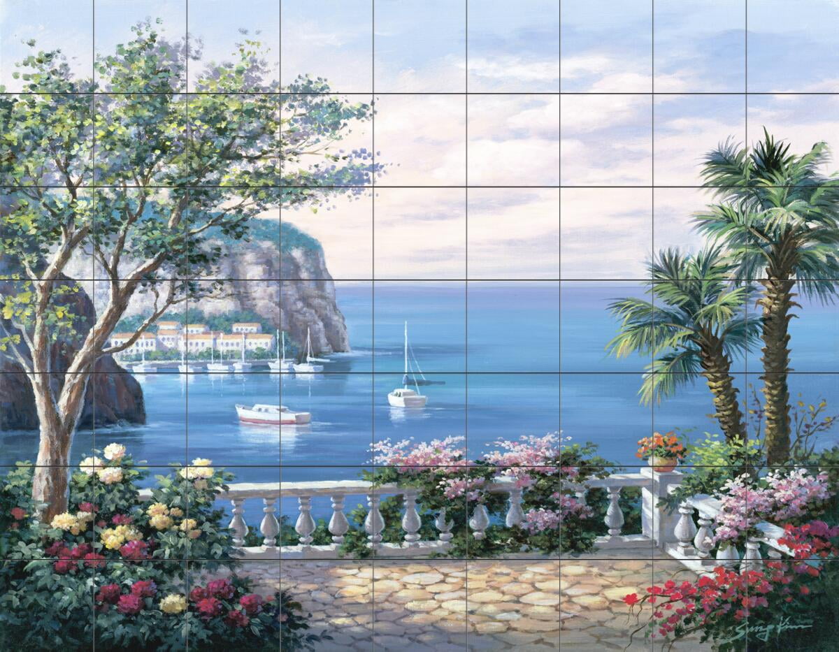 Tile Mural Kitchen Backsplash - SK-Coasta Del Sol - by Sung Kim ...
