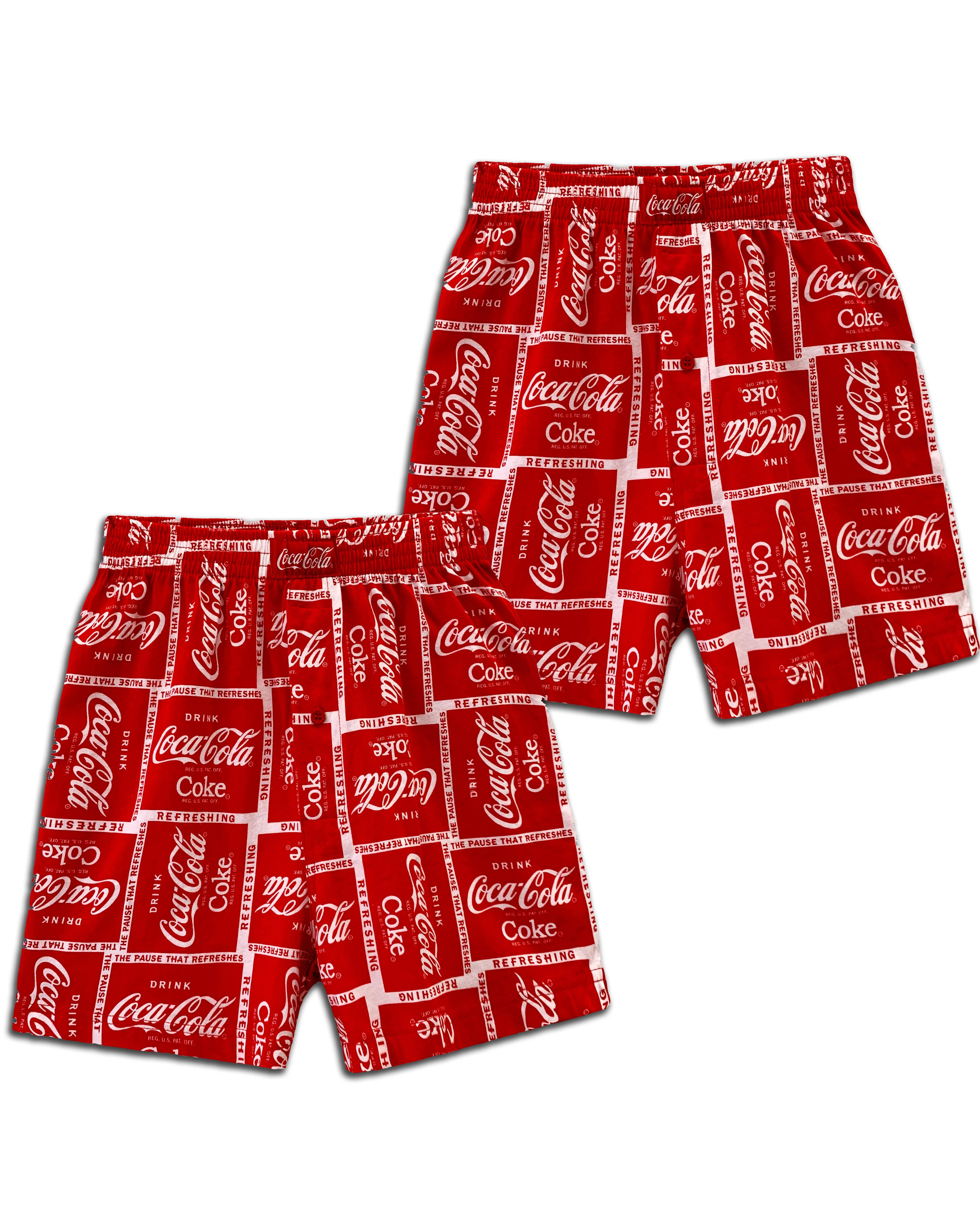 Coca-Cola Mens Boxer Shorts 2 Pack, Male XS-XL, Refreshing, Size: XS ...