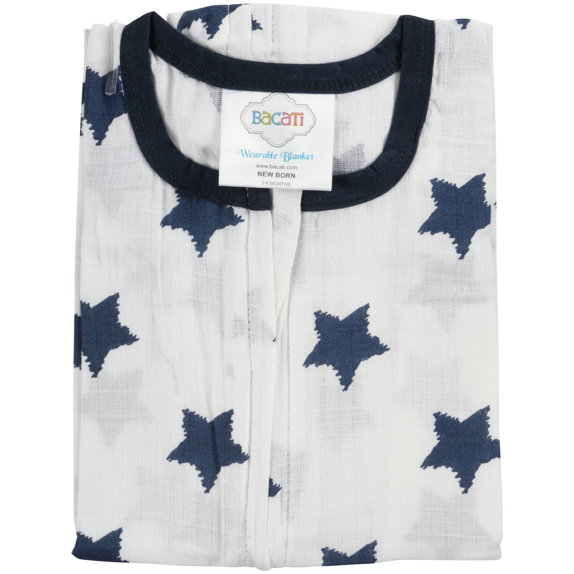 Bacati Stars Navy Ikat Newborn Wearable Baby Blanket - Walmart.com