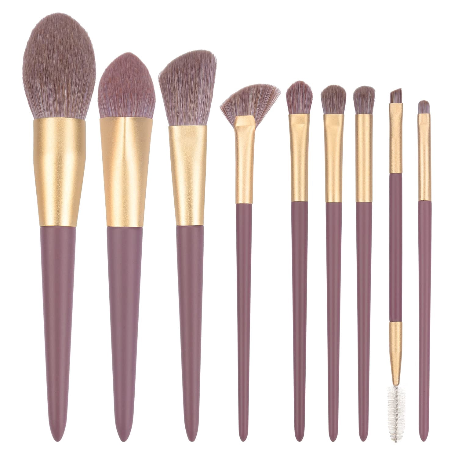 JessLab Essential 9pcs Compact Makeup Brushes Set, Smudge & Face ...