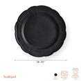 Beautiful Scallops Set of 4 Stoneware Dinner Plates Black by Drew ...