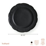 Beautiful Scallops Set of 4 Stoneware Dinner Plates Black by Drew ...