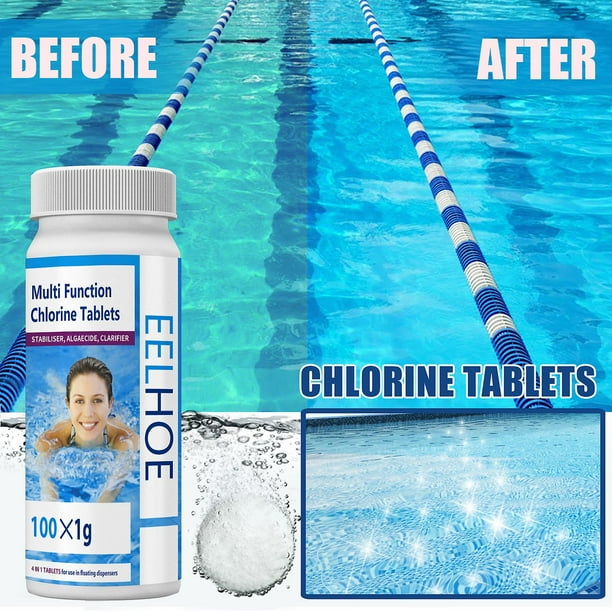 Eelhoe Pool Effervescent Chlorine Tablets Water Quality Cleaning ...