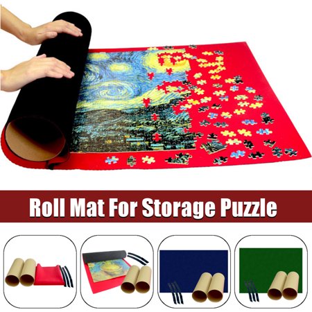 Puzzle Mat Roll Up Puzzle Pad Blanket Storage Felt Mat Set Puzzles ...