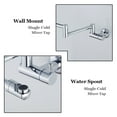 Wall Mount Dual Handle Kitchen Faucet Swinging Water Spout 360 Rotate ...