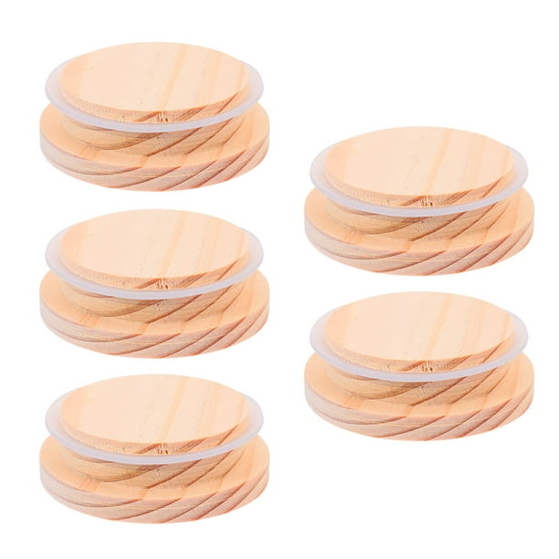 EeaseMX 5 tapas de madera resistentes para tazas de café, latas de ...