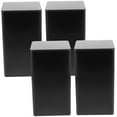 ETHZZLE 4Pcs Black Rectangular Tinplate Container with Lid for Coffee ...