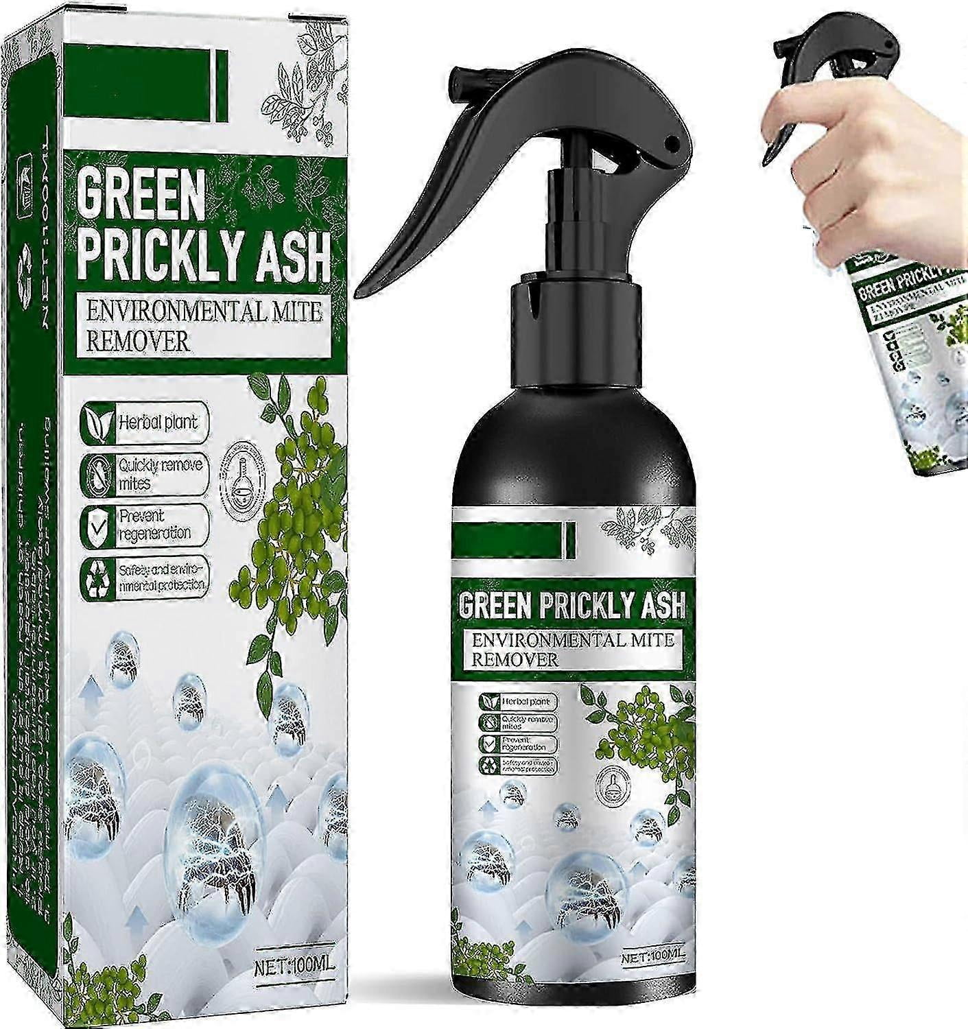 Intensive Green Prickly Ash Mite Remover Spray with Anti-Allergen Dust ...