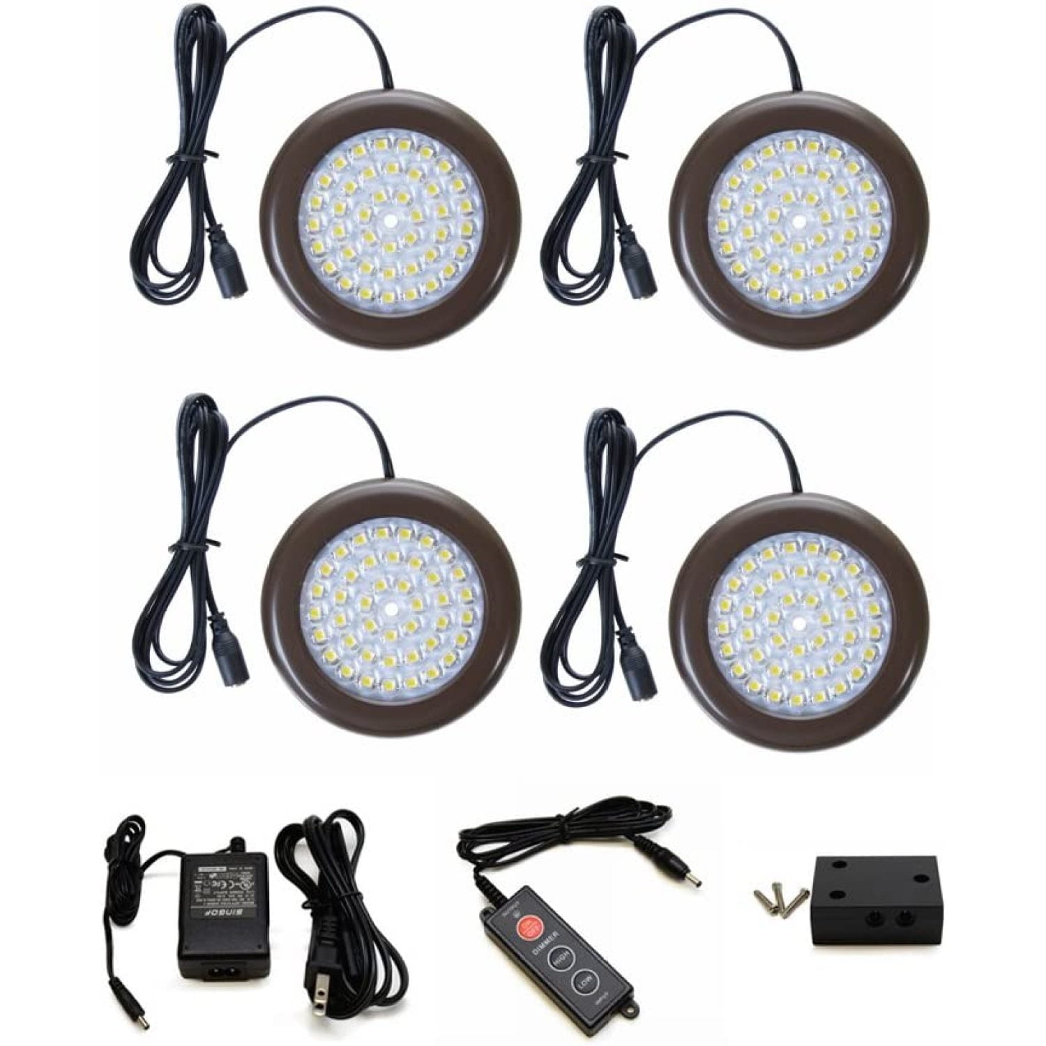 Bilot C1967 3.5 inch Warm White LED Puck Light - Standard Kit (4 Pack ...