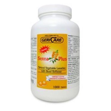 Geri-Kot Senna 8.6mg 1000 count NATURAL VEGETABLE LAXATIVE - Walmart.com