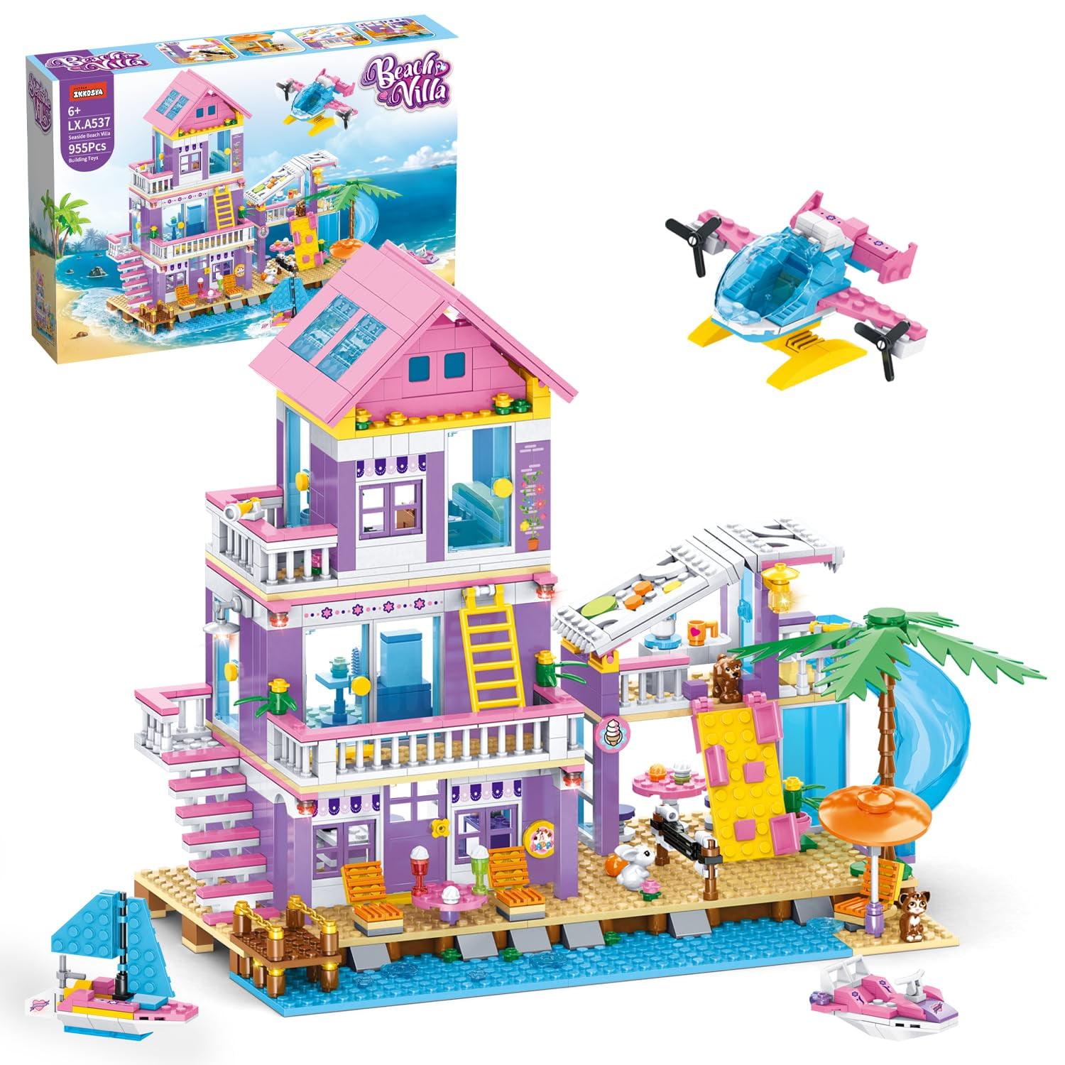 Click here for Ikkosya Friends Seaside Villa Building Set  955 Pc... prices