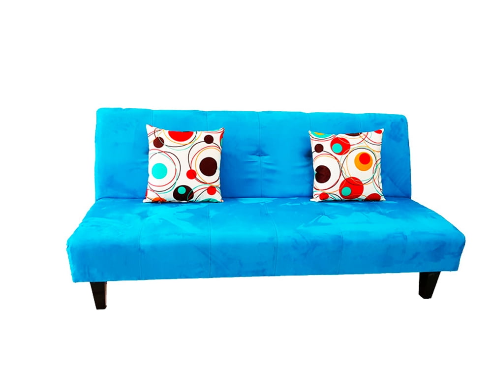 Futon Veranda Tu Espacio Muebles Suede Turquesa | Bodega Aurrera en línea