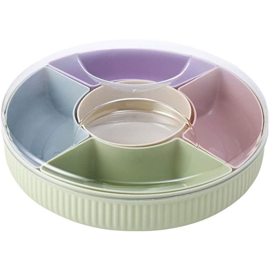 Decorative Plastic Snacks Serving Tray Divided Snack Plates Bowls Candy ...