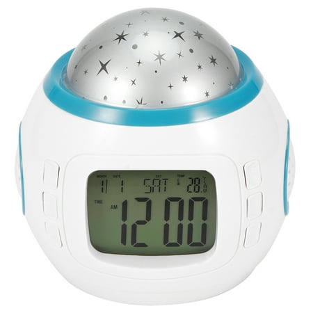 Fdit Star Sky Projector LED Music Alarm Clock Multifunction Calendar ...