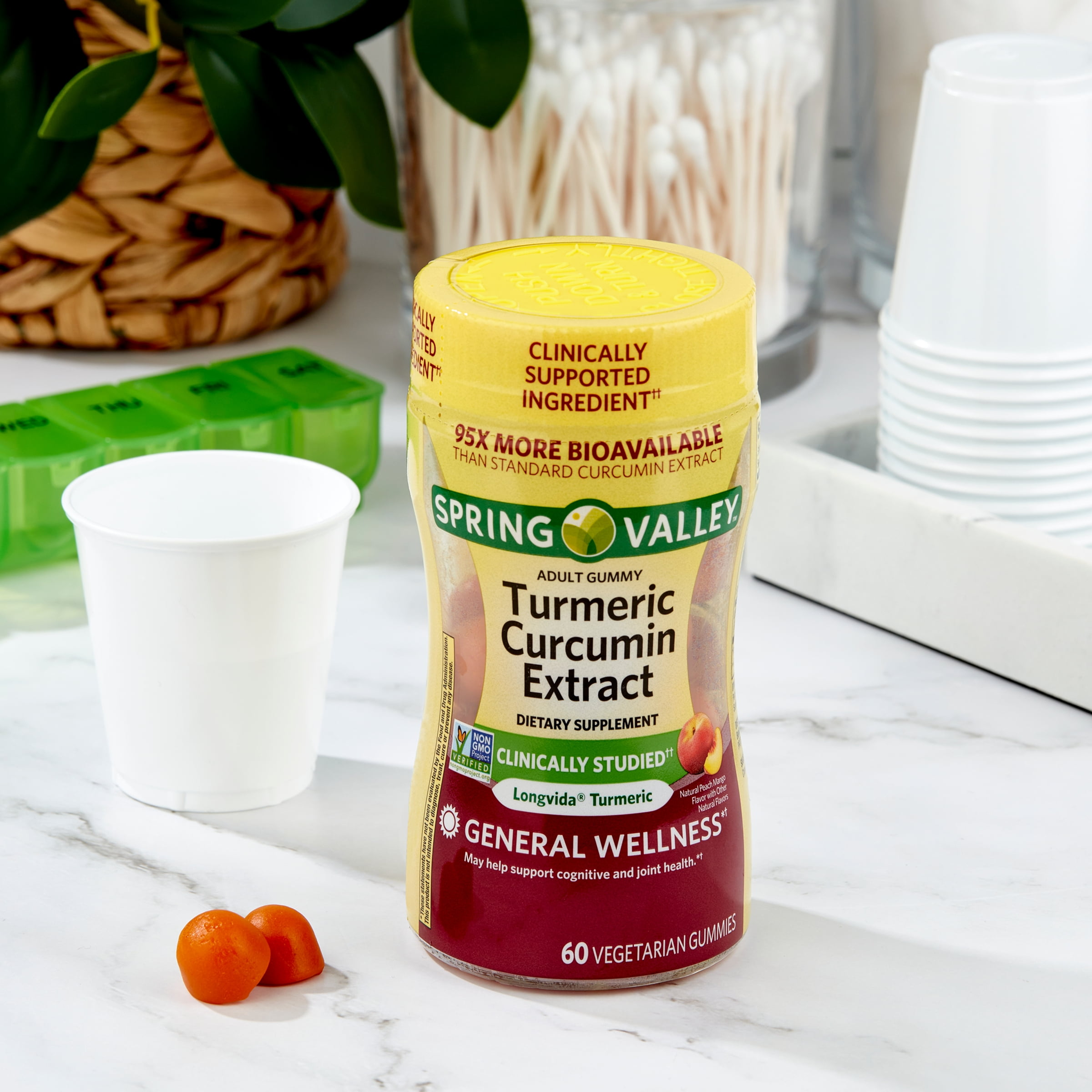 Spring Valley Turmeric Curcumin Vegetarian Gummies, 60 Count