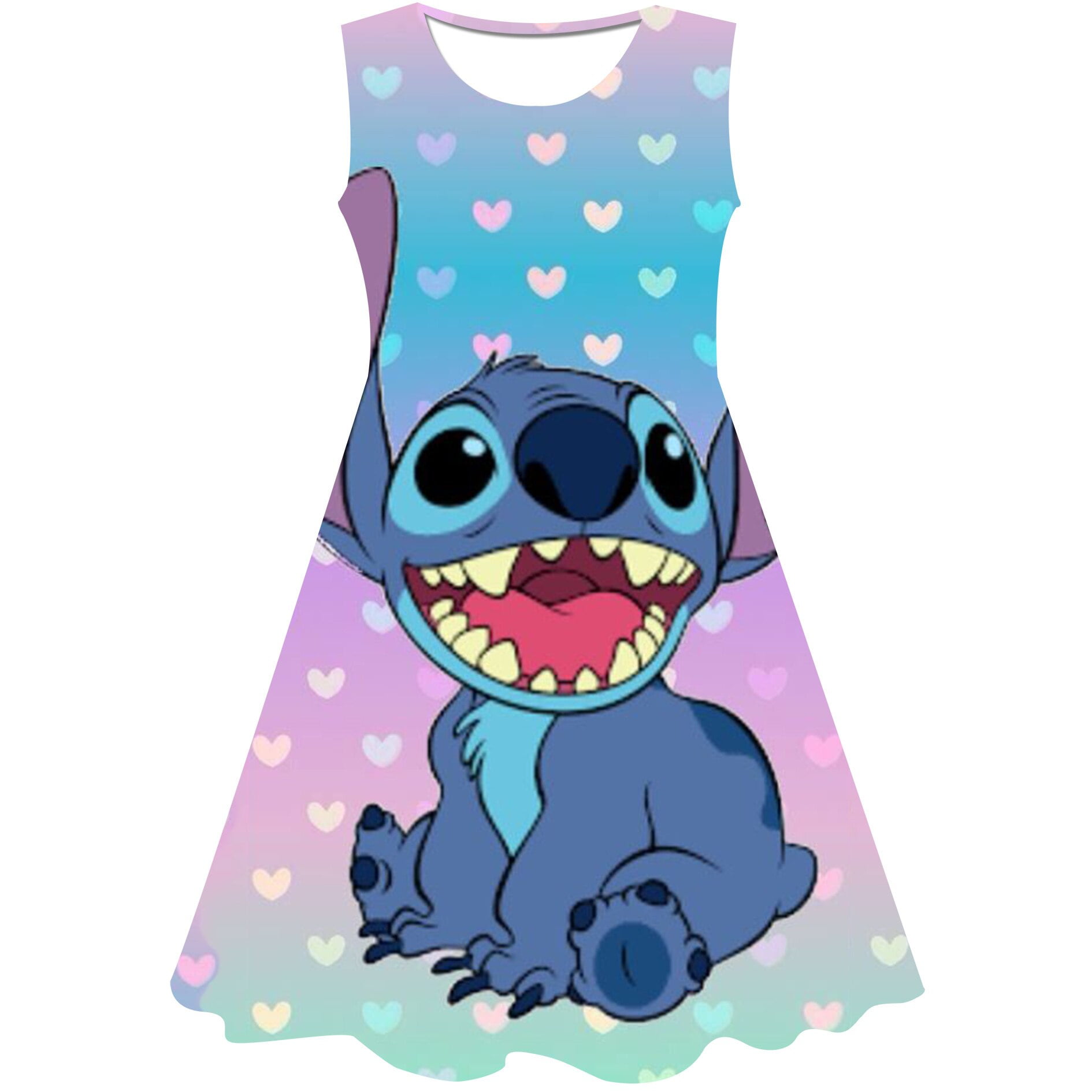 Niñas Disney Stitch dibujos animados Stitch princesa vestido niños ...