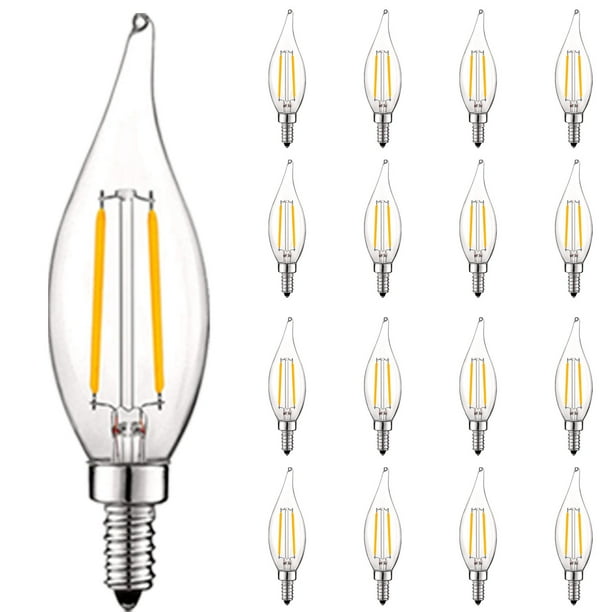 Luxrite Vintage Candelabra LED Bulbs Dimmable, 400 Lumens, 5000K Bright ... Luxrite Vintage Candelabra LED Bulbs Dimmable, 400 Lumens, 5000K Bright ...