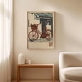 Affixzi Vintage Bicycle Poster, Japanese Street Wall Art, Minimalist ...