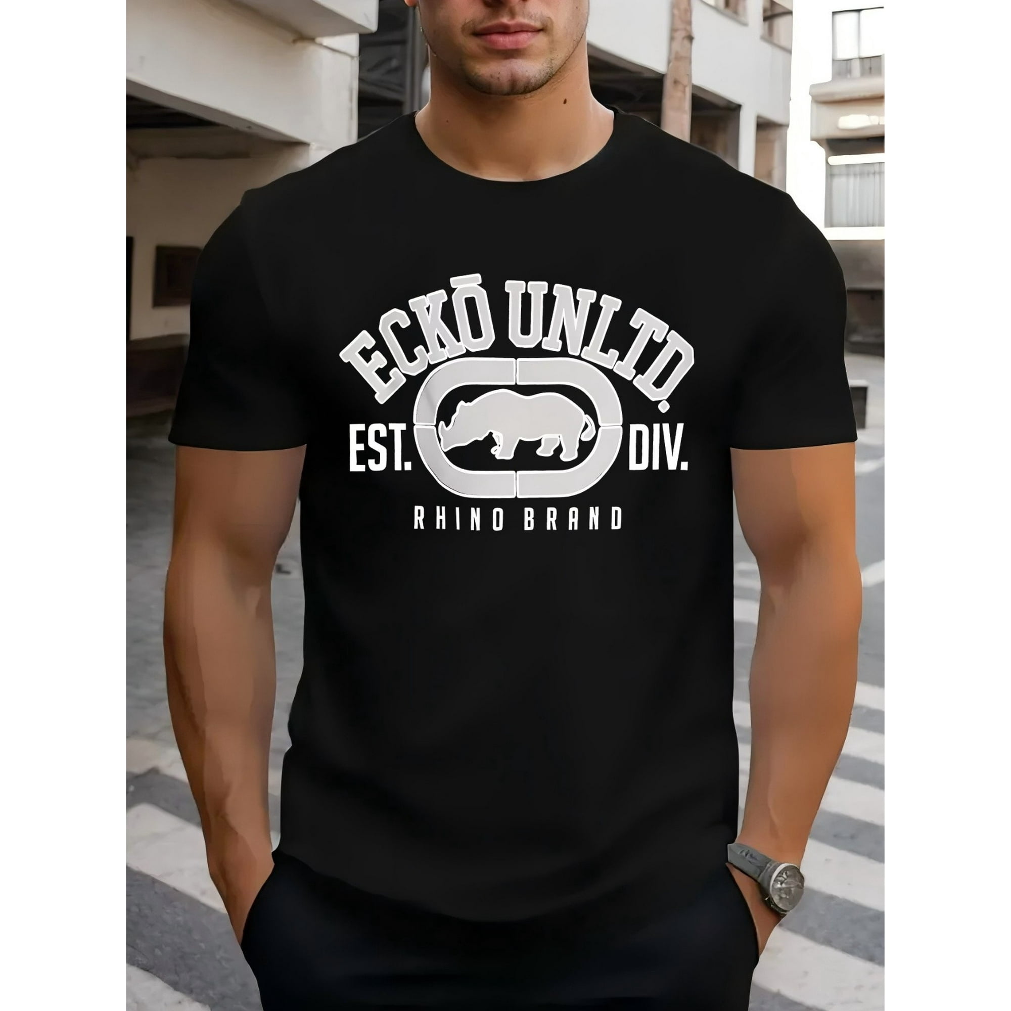 Click here for Generic Ecko Unltd. Mens Black Cotton T-Shirt With... prices