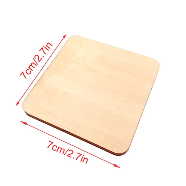 50pcs Wood Chips Unfinished 70MM DIY Wooden Props Unfinished 70MM ...