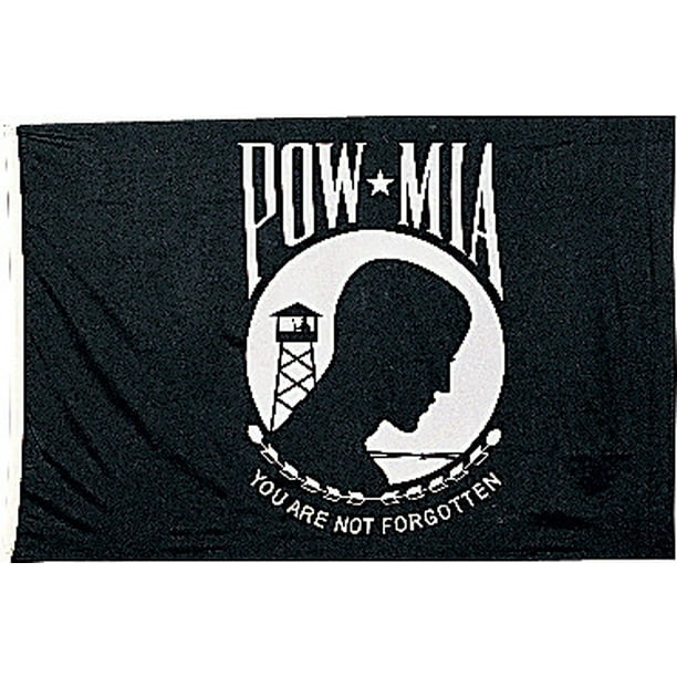 Black - POW MIA Flag with Emblem 2' x 3' - Walmart.com - Walmart.com